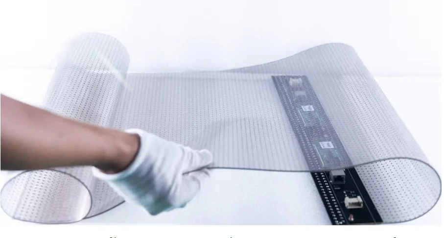 Indoor Transparent Glass Window LED Film HD Full Color