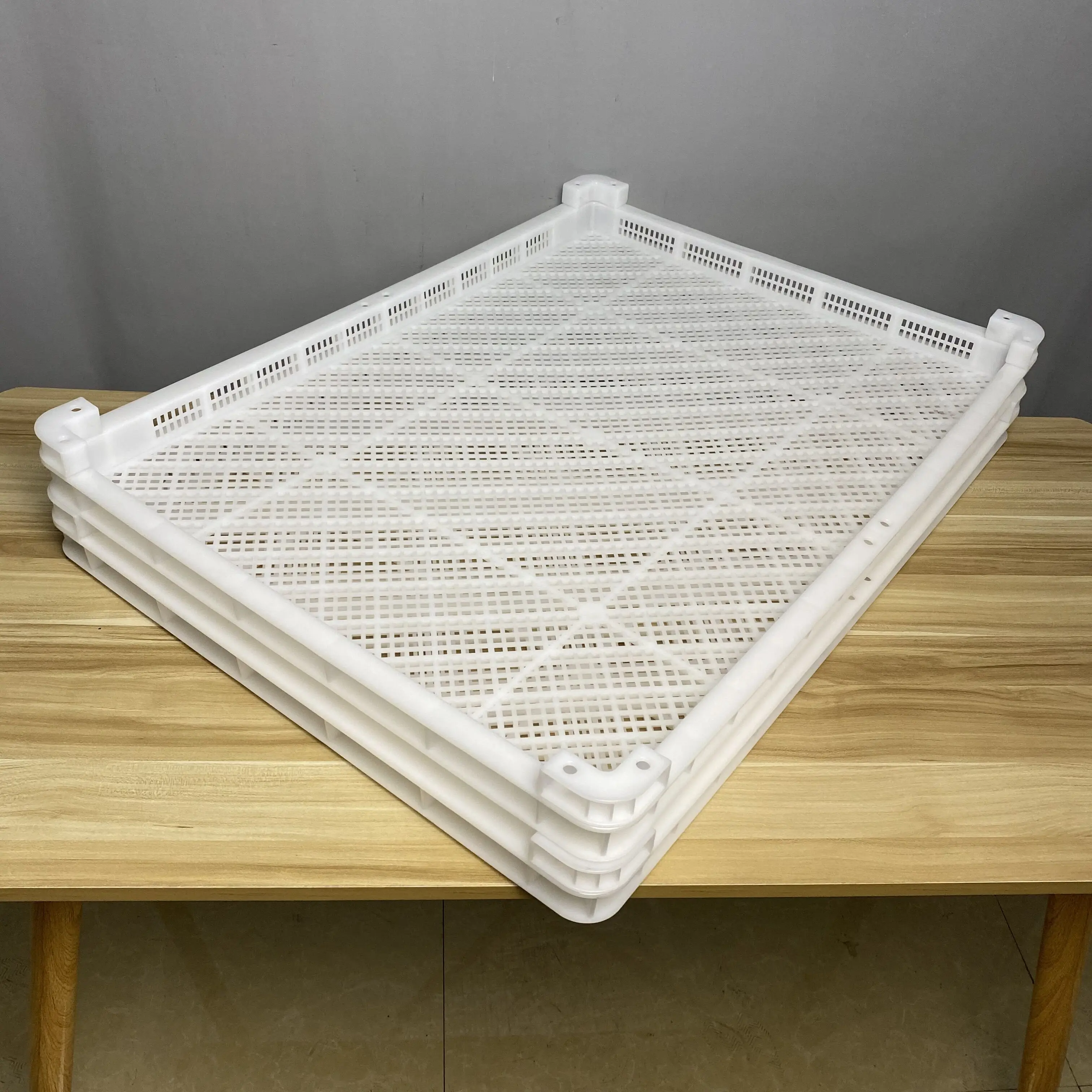 Food Grade Stackable And Durable Plastic Drying Trays Mesh Shallow ...