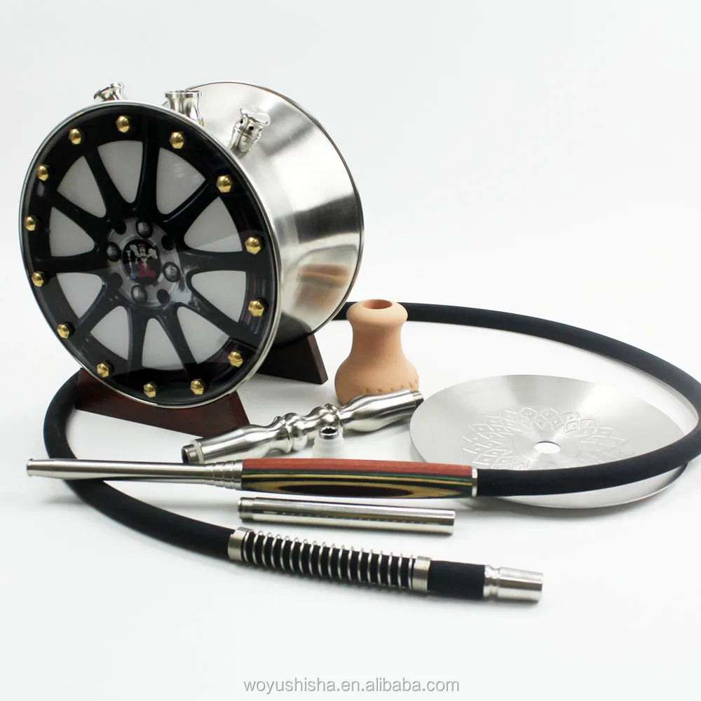 Stainless Steel Nargile Set Car Tyre Wheel Modern Design Shisha Felgen ...