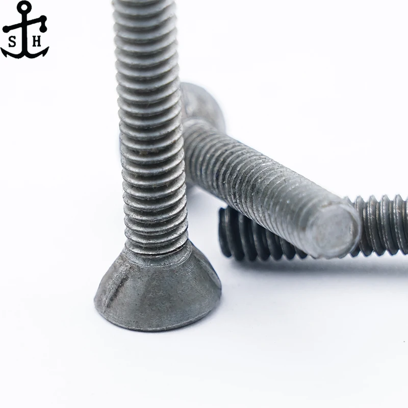 Factory Custom Asme B18.9 Sae J429 Plow Bolt Round Flat Head Grade 2 5 ...