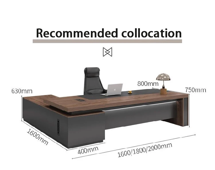 Wholesale Custom Modern Luxury Large Office Desk Customizable Wooden ...