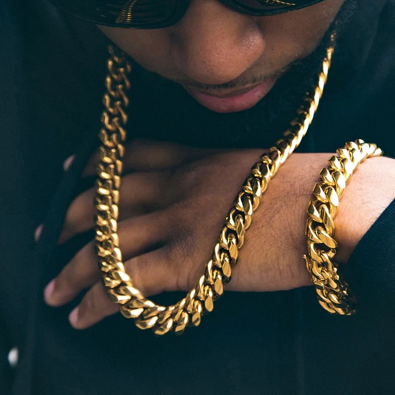 Wholesale Custom Hip Hop Miami Cuban Link Chain Bracelet