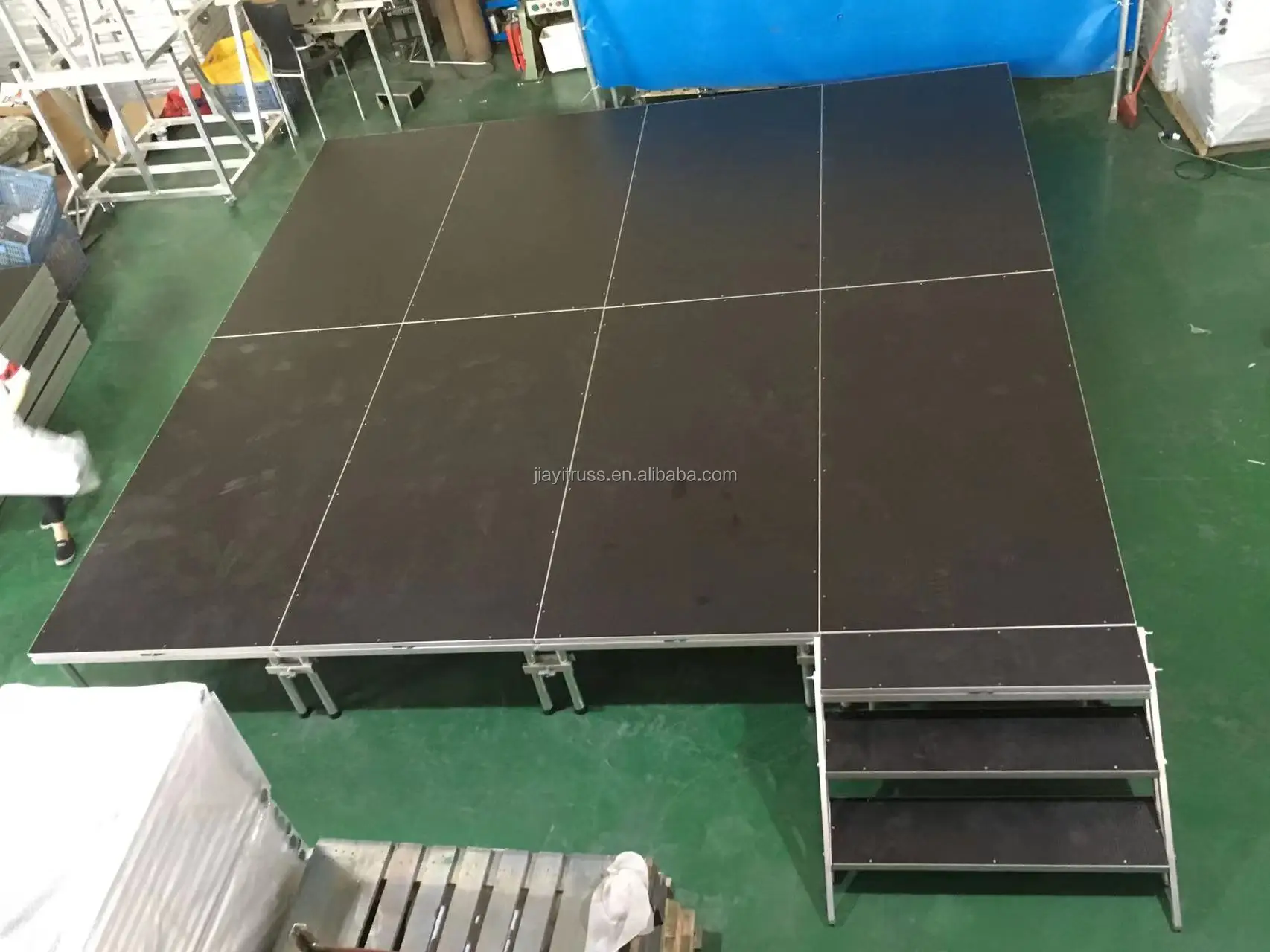 Outdoor Event Aluminum Portable Stage Platform with Wheels