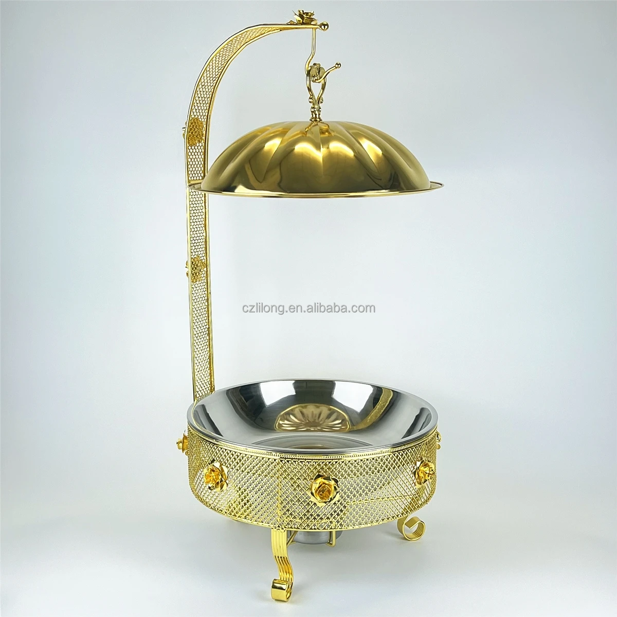 Luxury Gold 8L Stainless Steel Chafing Dish Set for Catering