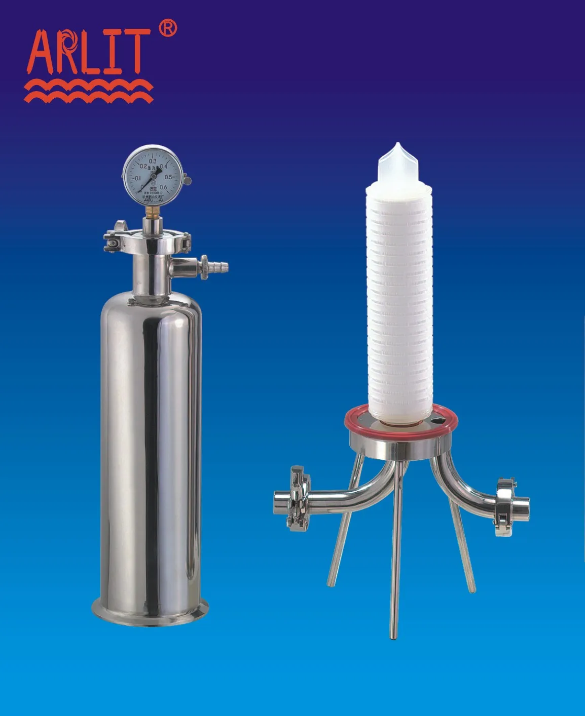 Food Grade Sanitary Single Cartridge Filter Stainless Steel Housing ...