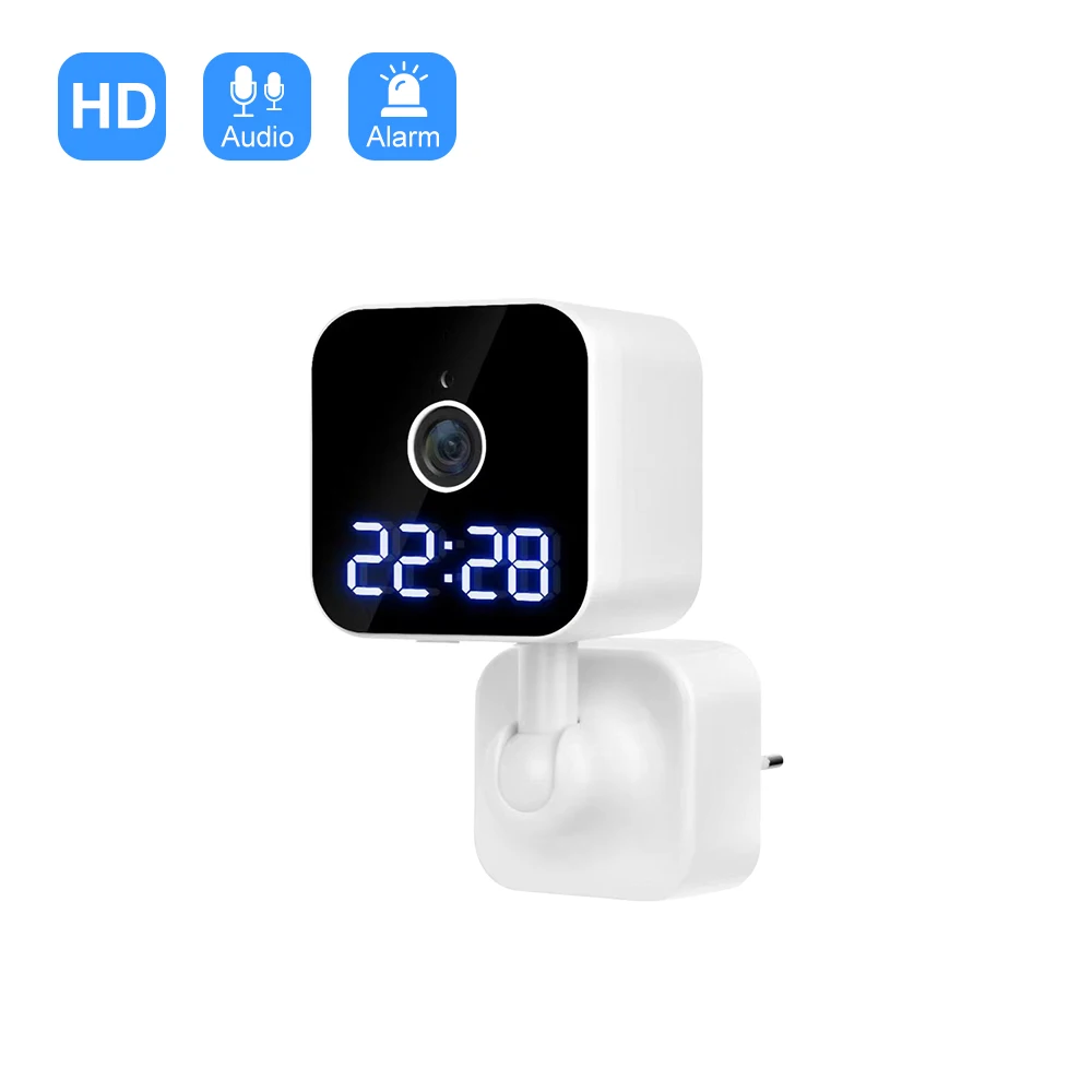 V380 Pro Indoor Cctv Camera Clock Style Small Size Cute Baby Monitor ...