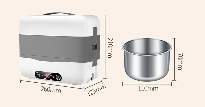 Self-heated Electric Tiffin Lunch Box For Truck Car And Office With ...