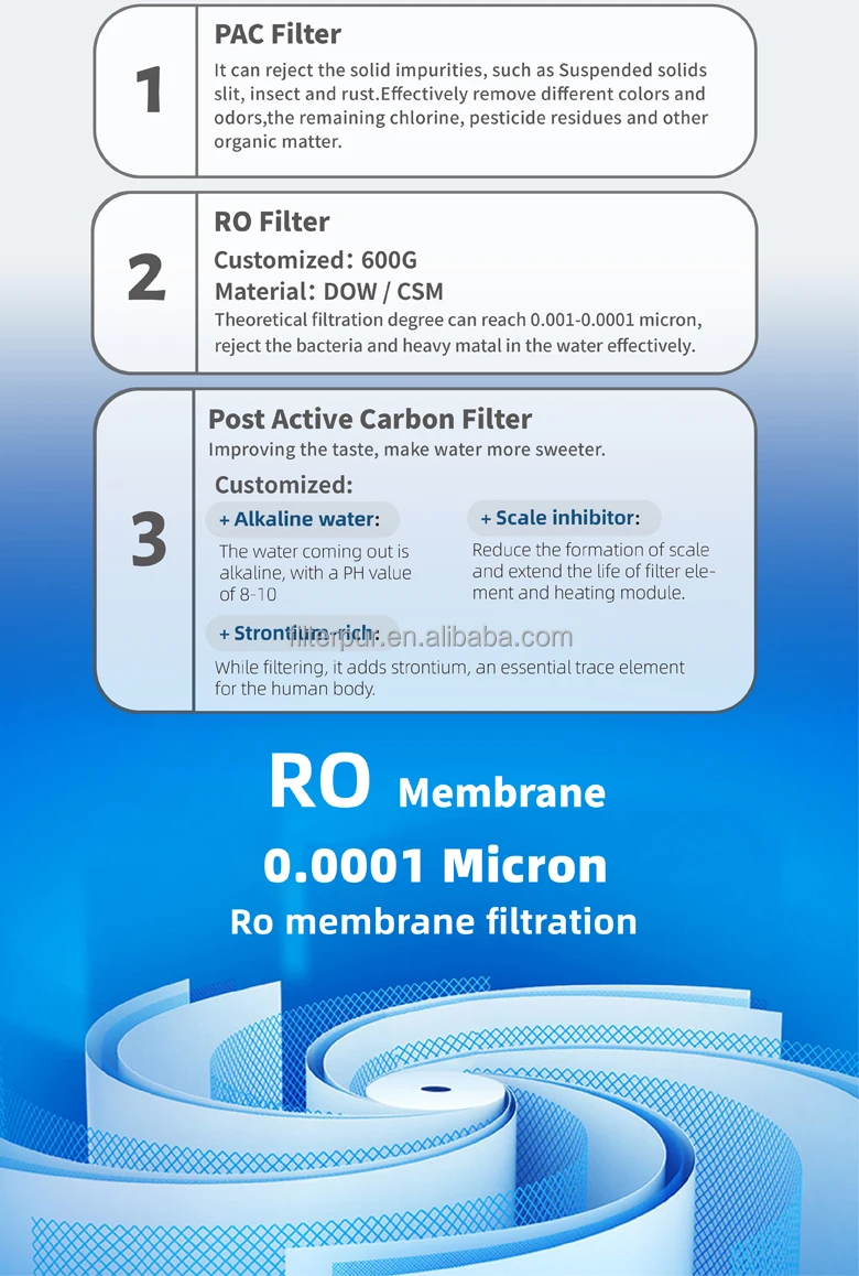 Factory Home Appliance Combine 3 Stages Filter 600 Gpd Tankless Ro ...