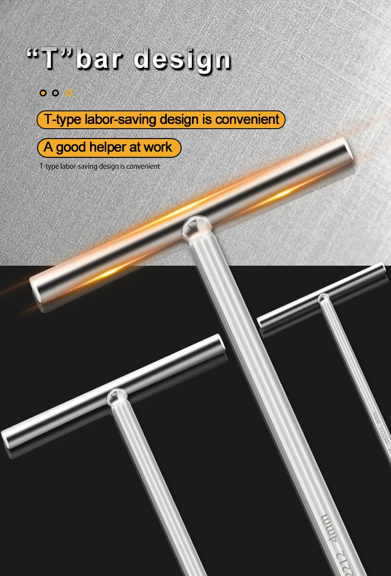 T-shaped Internal Hexagonal Wrench With Multi-purpose Three End Plum ...