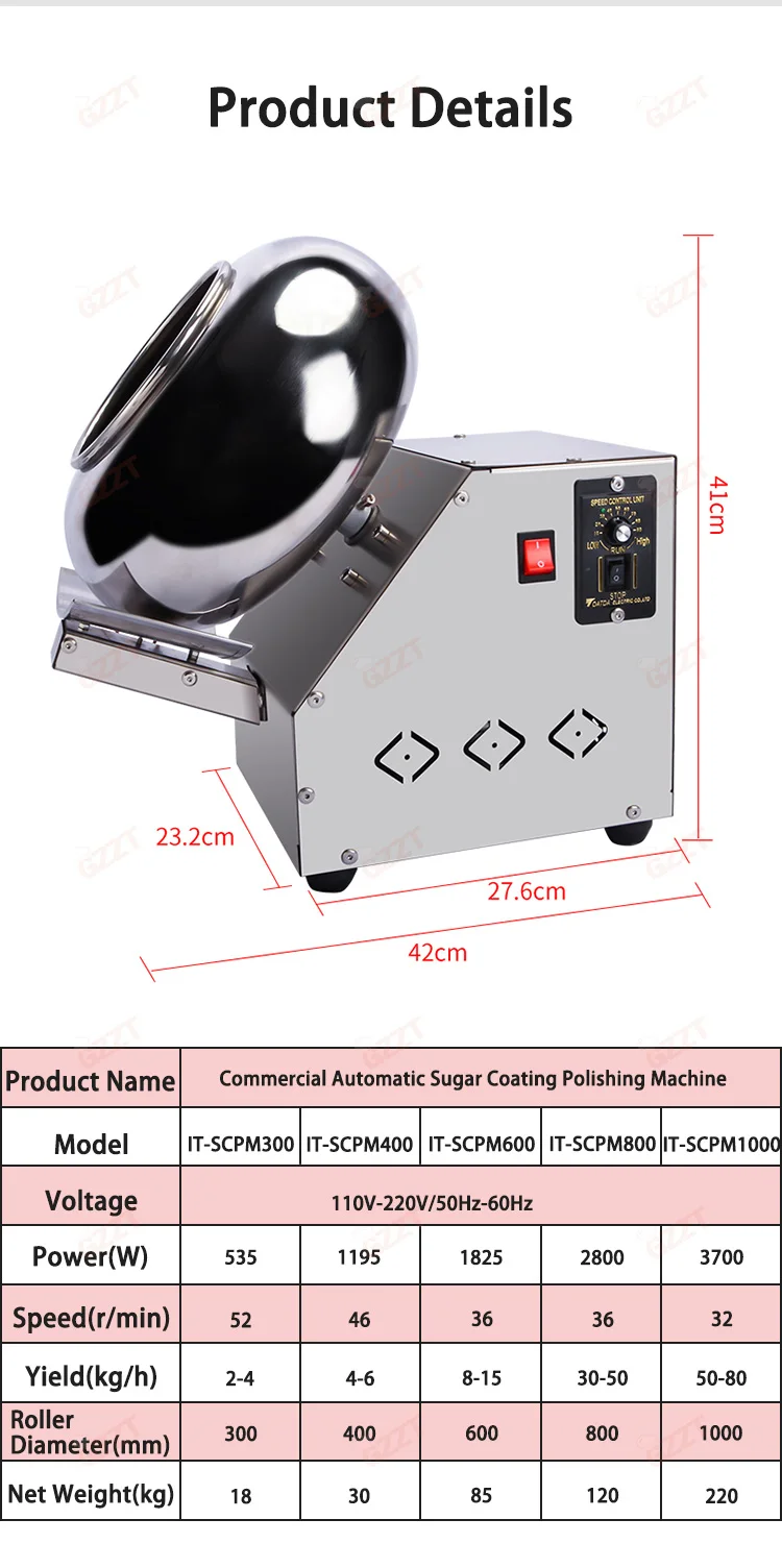 Multi-function Commercial Chocolate Coating Machine Automatic Rotating ...