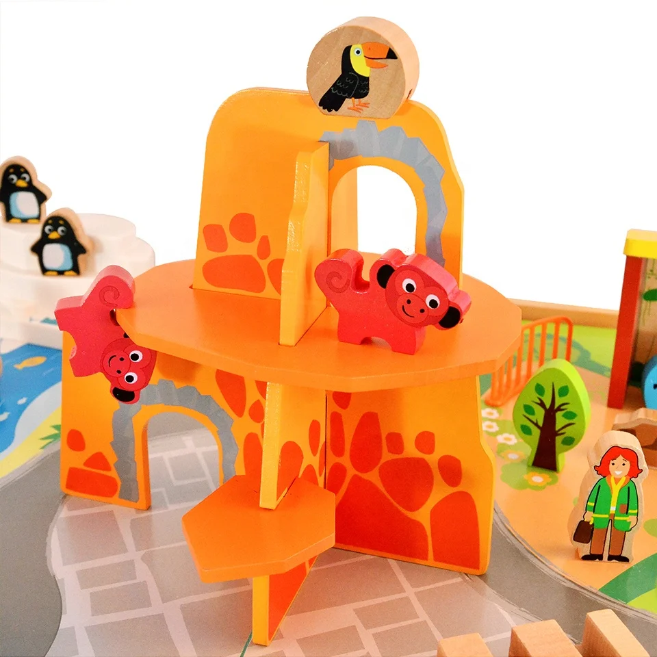 Deluxe Play Table Kids Toy Zoo Wooden Other Educational Toys 2 To 4 ...