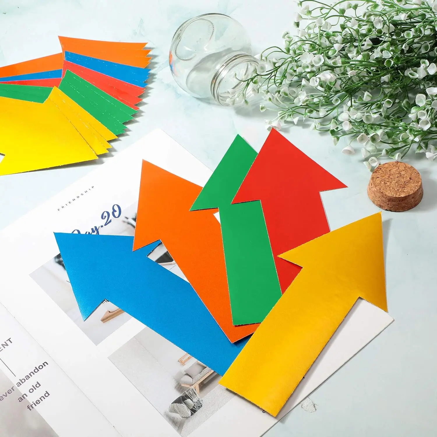 Arrow Sticker Directional Floor Decal Labels Waterproof Arrow Marking ...