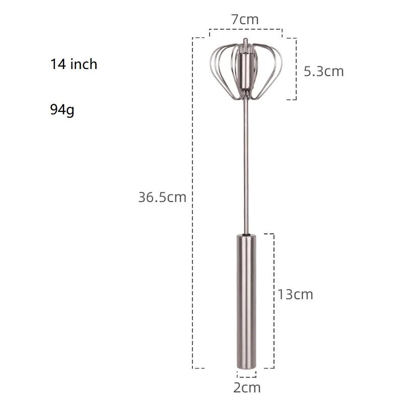 Kitchen Accessories Stainless Steel Semi-automatic Egg Whisk Hand Push ...