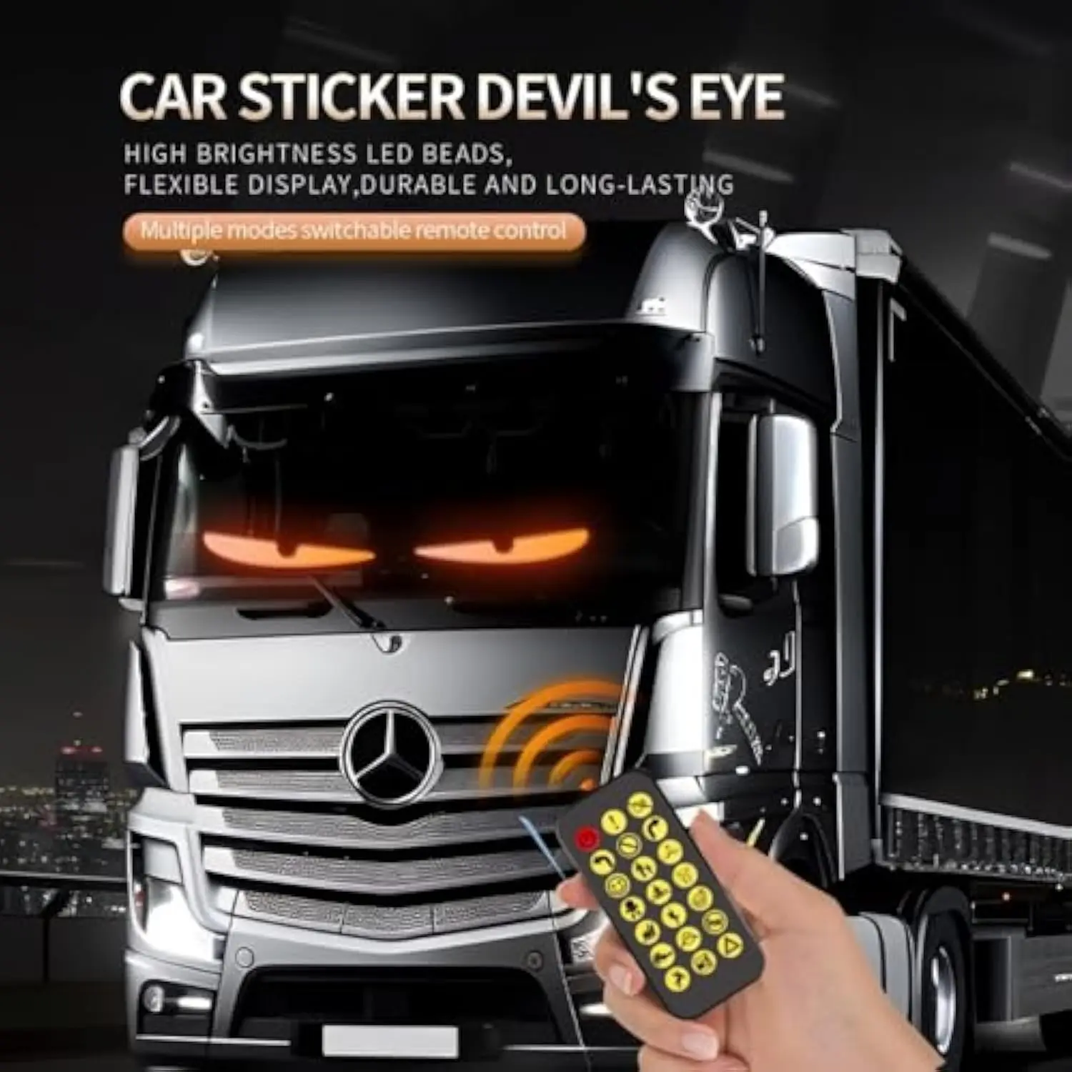 Vehicle Demon Dynamic Animated Matrix Panel Led Eyes Panel Display Car ...