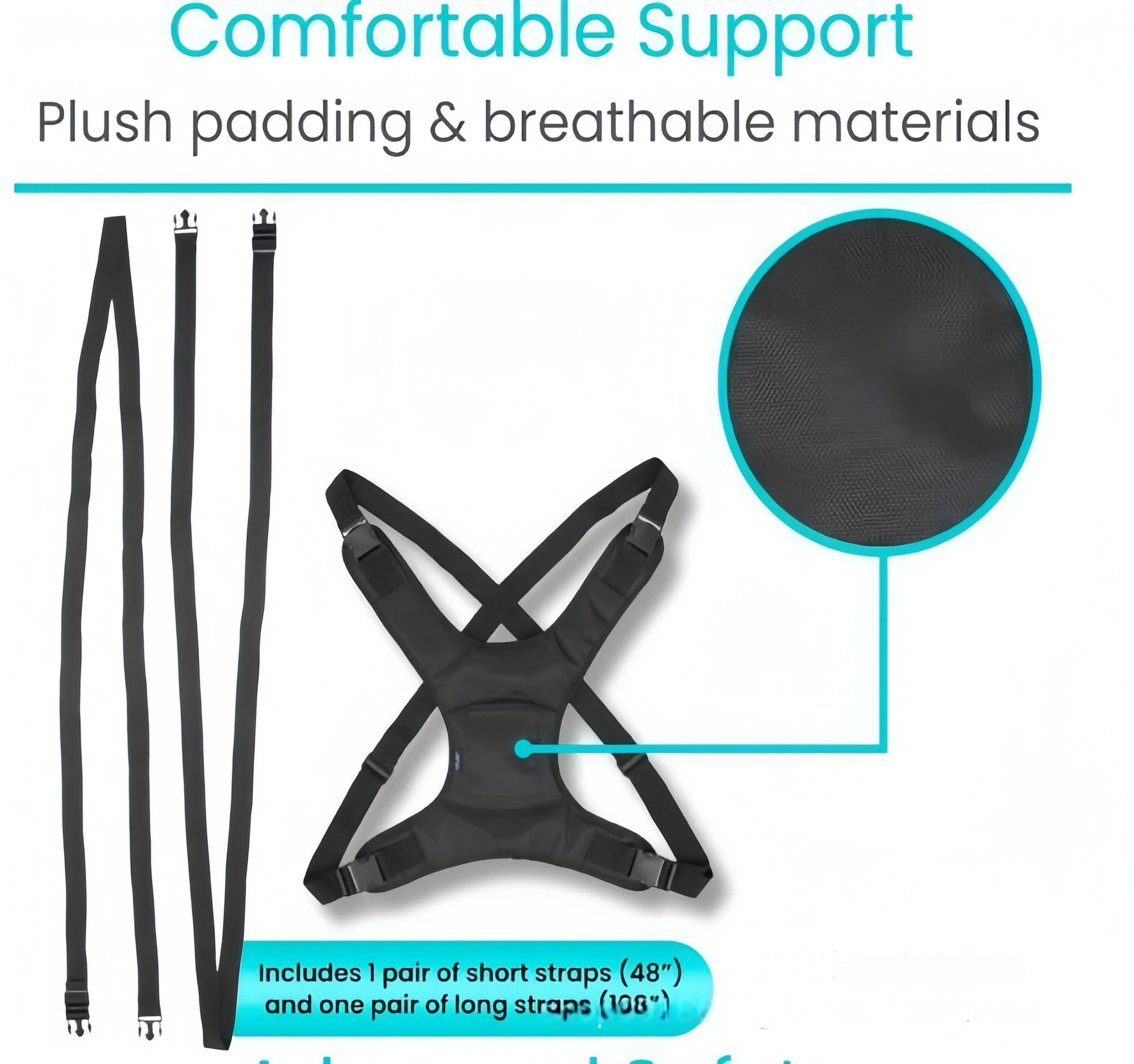 Caring Elderly Medical Restraint Chest Harness Straps Support Vest ...