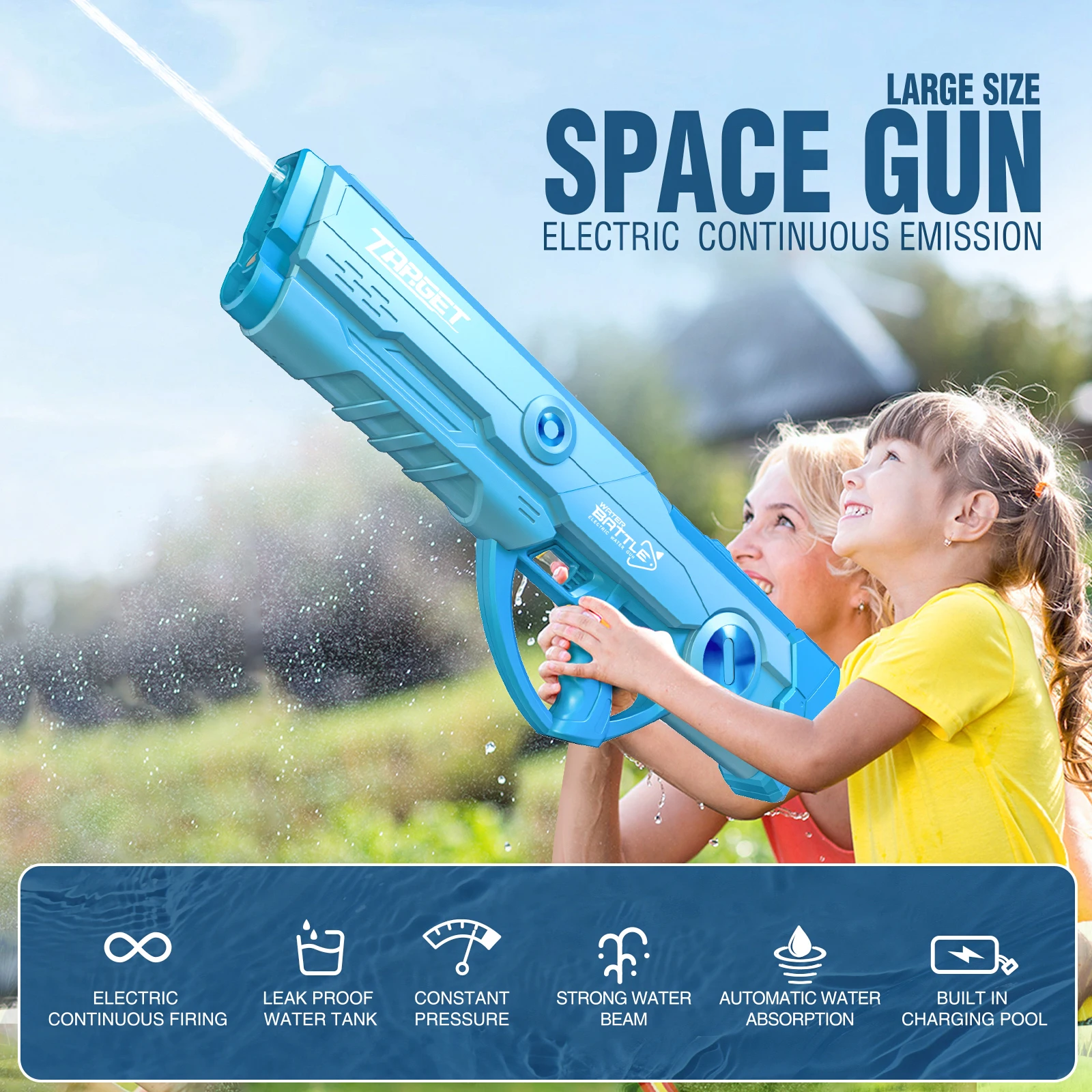 2024 New Design Space Electric Big Water Gun Electric Water Guns Toys ...