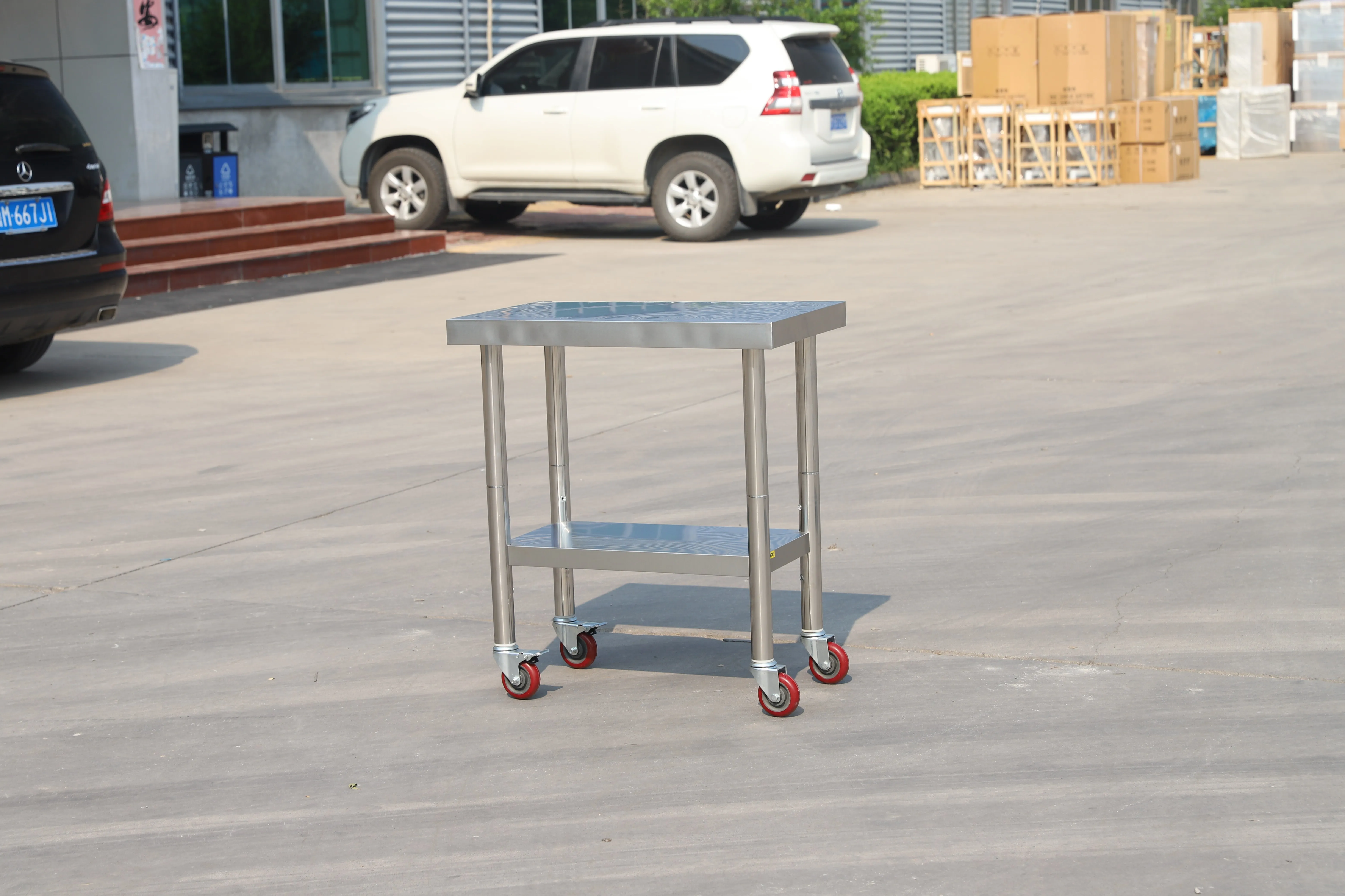 Stainless Steel Kitchen Work Bench/standing Work Table With Splash ...