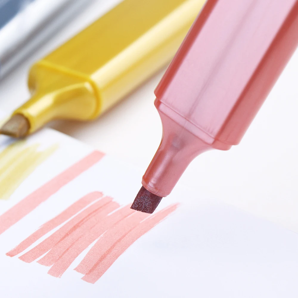 Factory Produced 4 Colors Subtle Glitter Highlighters Markers Metallic ...