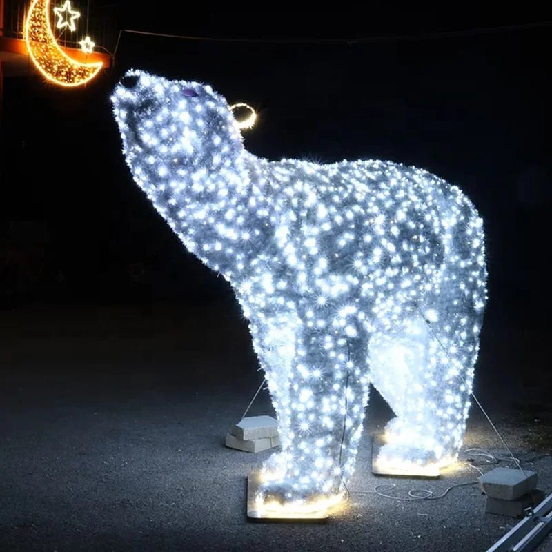 New Products Outdoor Large Size Led 3d Lighted Animal Decoration ...
