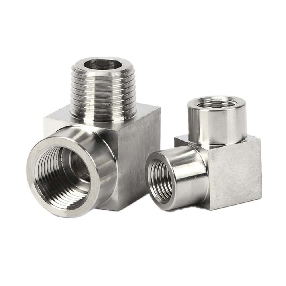 Stainless Steel High Pressure Elbow Npt1/2 Square Body Thickened 90 ...