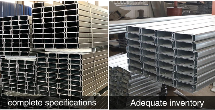 C-shaped Steel And C Type Channel Steel Purlin Light Weigh Galvanized ...