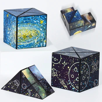 Star Sequin Folding Shape Shifting Box Infinity Cube Toy Patial ...