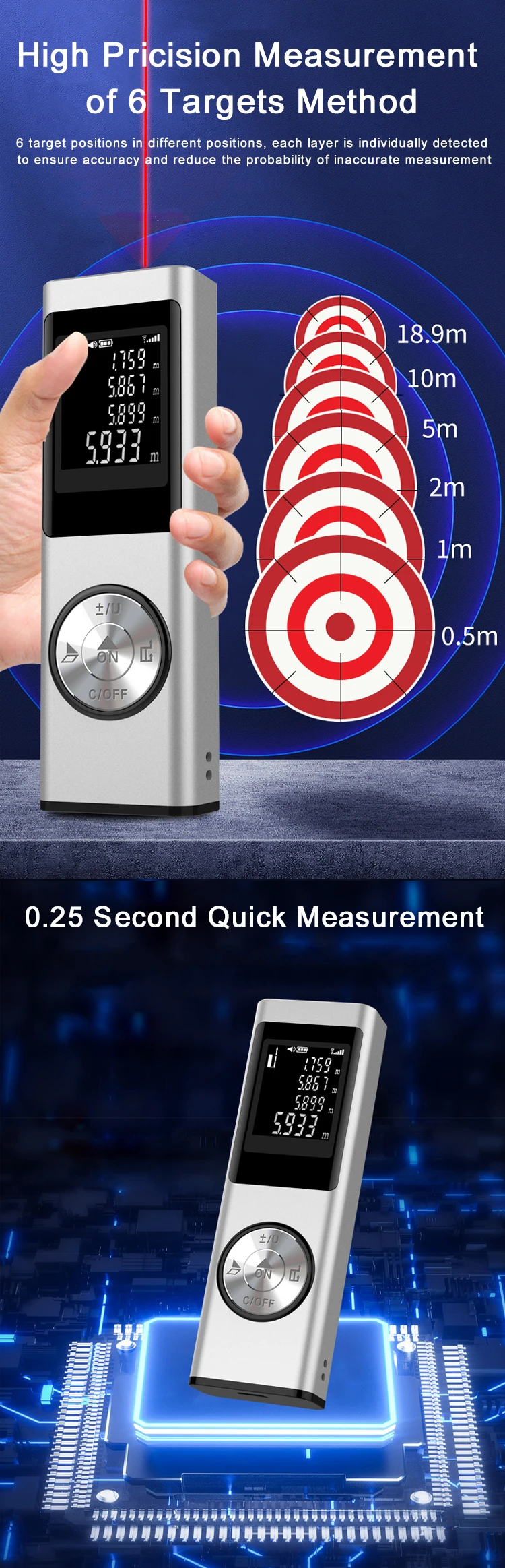 Cheap Laser Distance Measuring Tool And Leveler Rechargeable For Walls ...