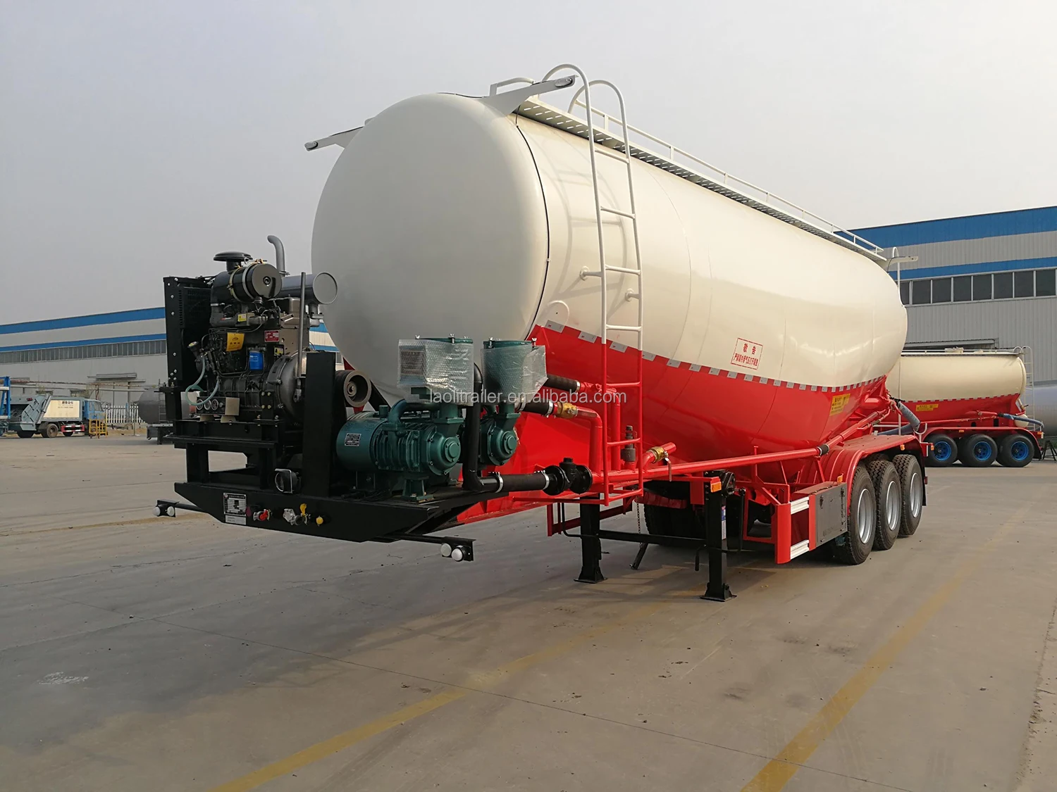 40 M3 48 Ton Steel Fly Ash Cement Bulker Tank Semi-Trailer Bulk Cement ...
