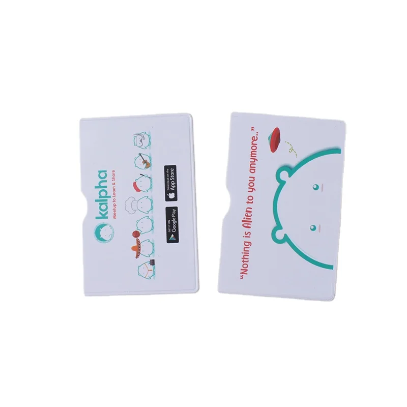 Custom White Pvc Card Holder With Printed Logo Design Cartoon Pattern ...