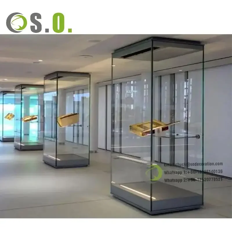 High Quality Museum Glass Showcase - Customizable Display