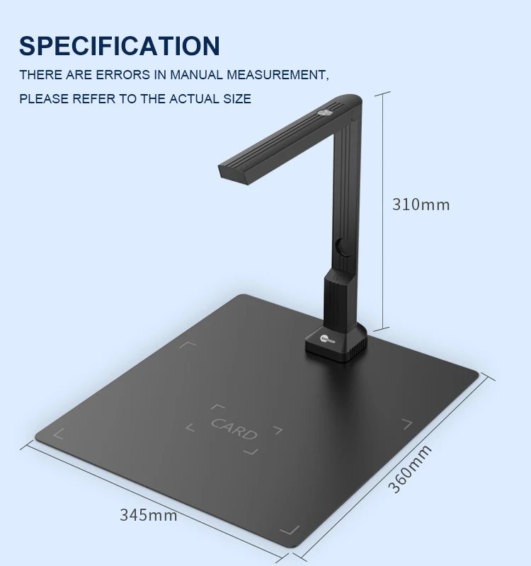 8mp Ocr Document Camera A4 Folding Desktop Document Scanner With Usb ...