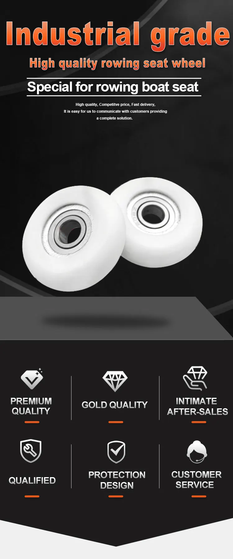 Nylon Bearing Wheel for Rowing Machine - Durable & Efficient