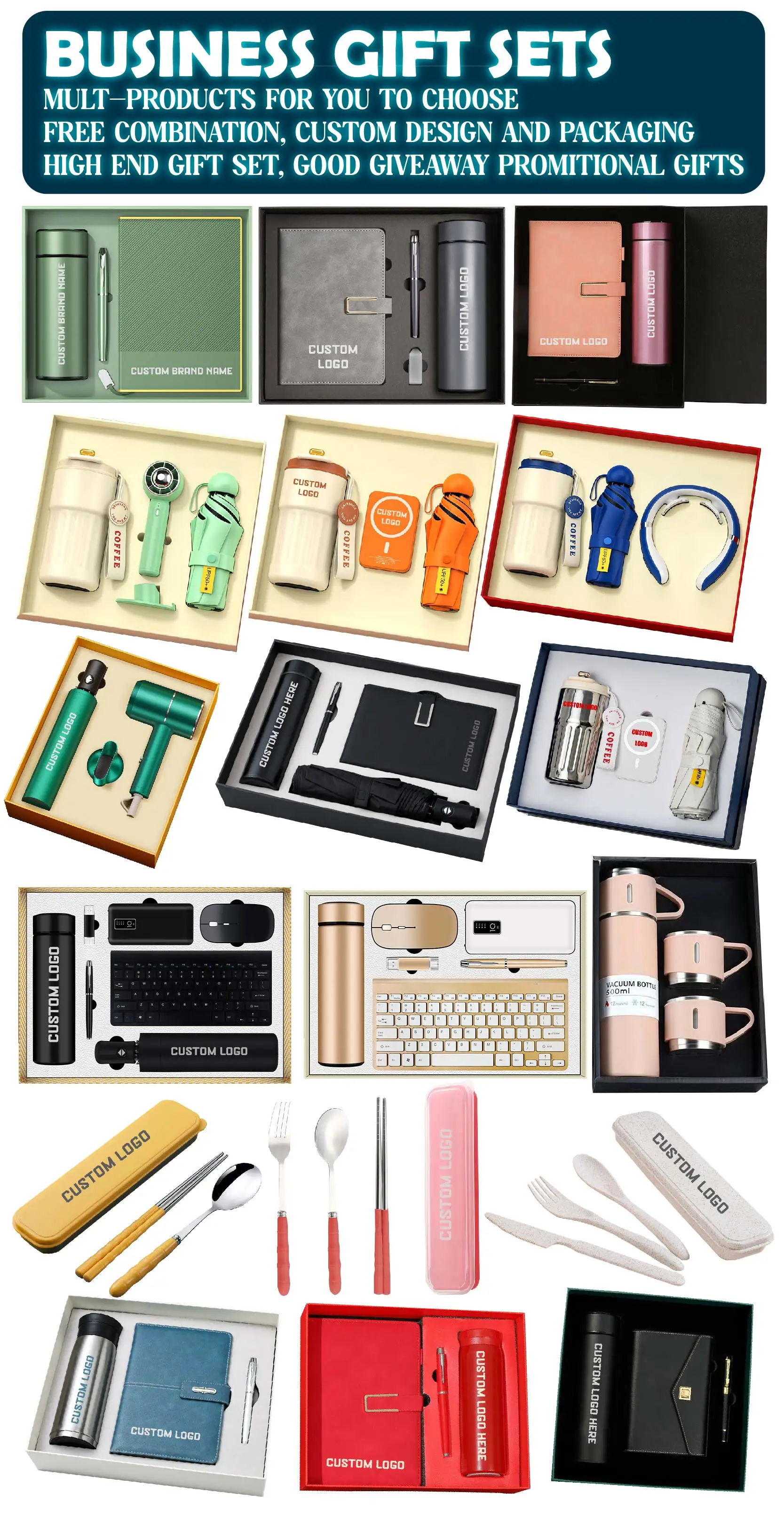 Custom Merchandising Promotional Gift Men Gift Box High Quality Set ...