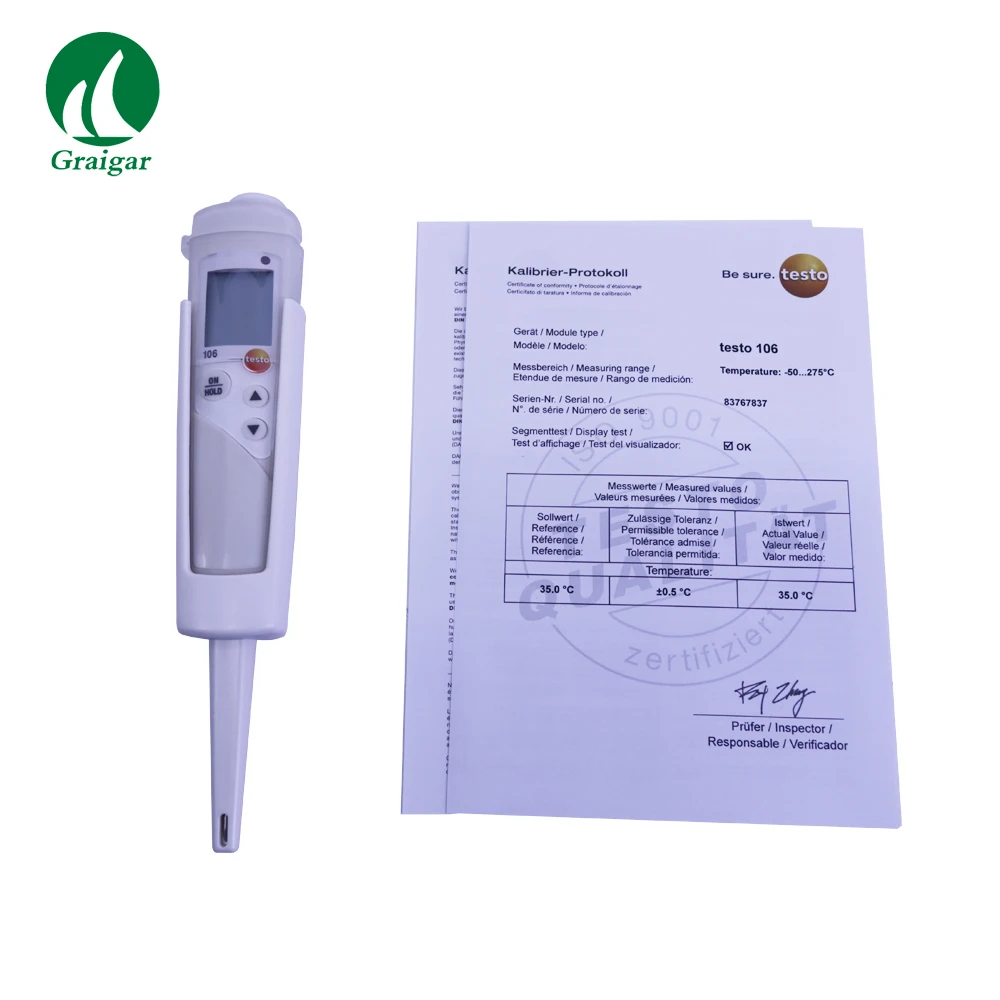Testo 106 Food Thermocouple Thermometer -50 to 275 C