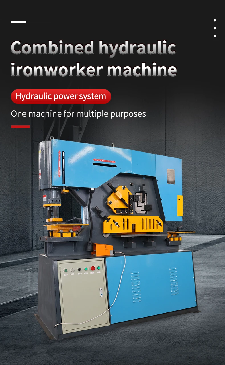 Steel Angle Cutting Machine Ironworker And Hydraulic Combined Punching ...