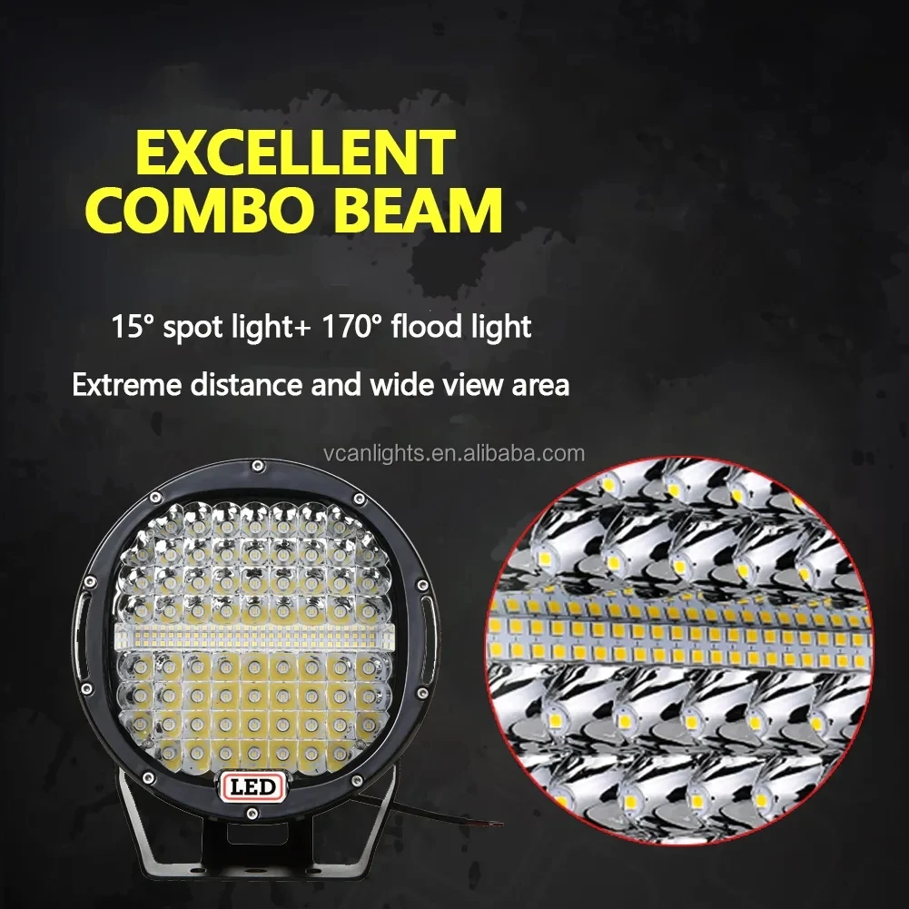 Round 9 Inch Truck LED Driving Spotlight 4x4 Offroad Bumper Spot Car ...