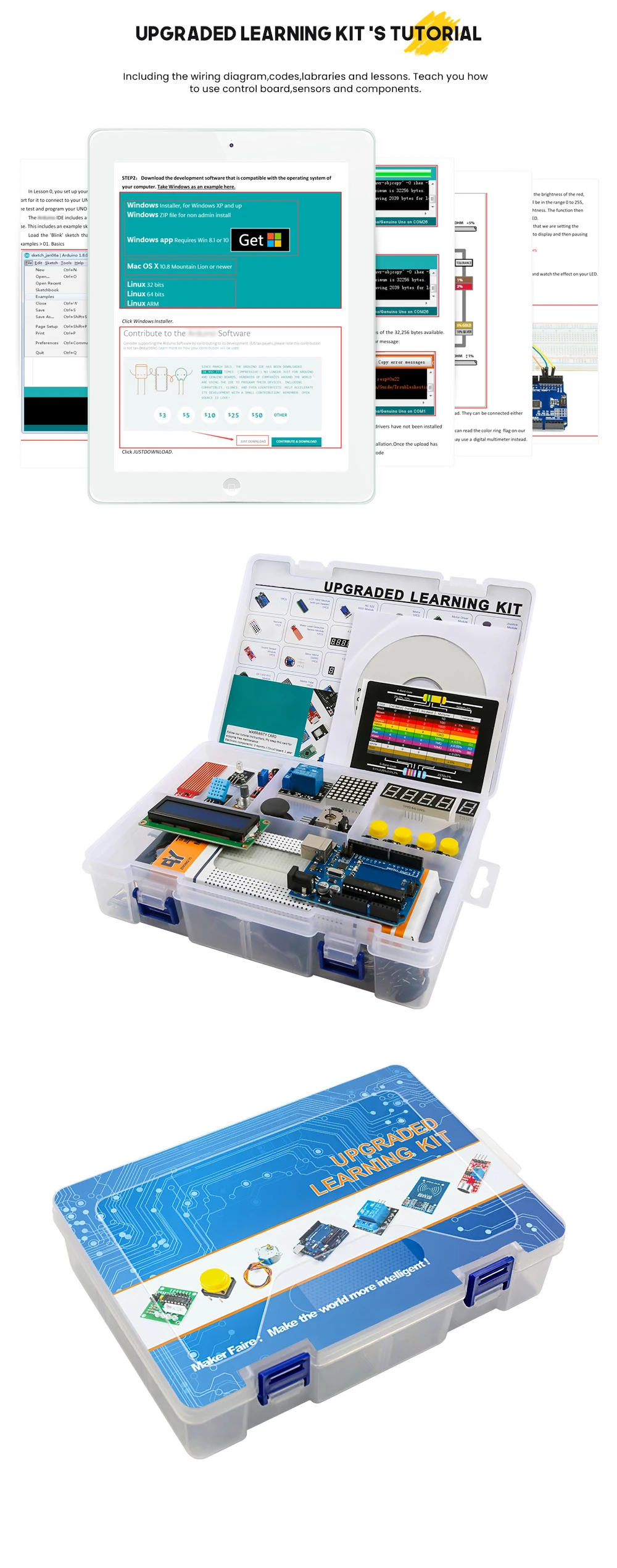 Starter Kit DIY with Retail Box for School Kids Education