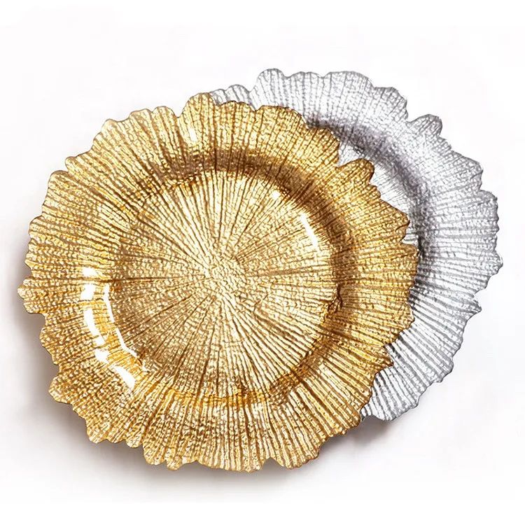 New Design Wedding Catering Golden Colored Dish 13 Inch Charger Plate ...