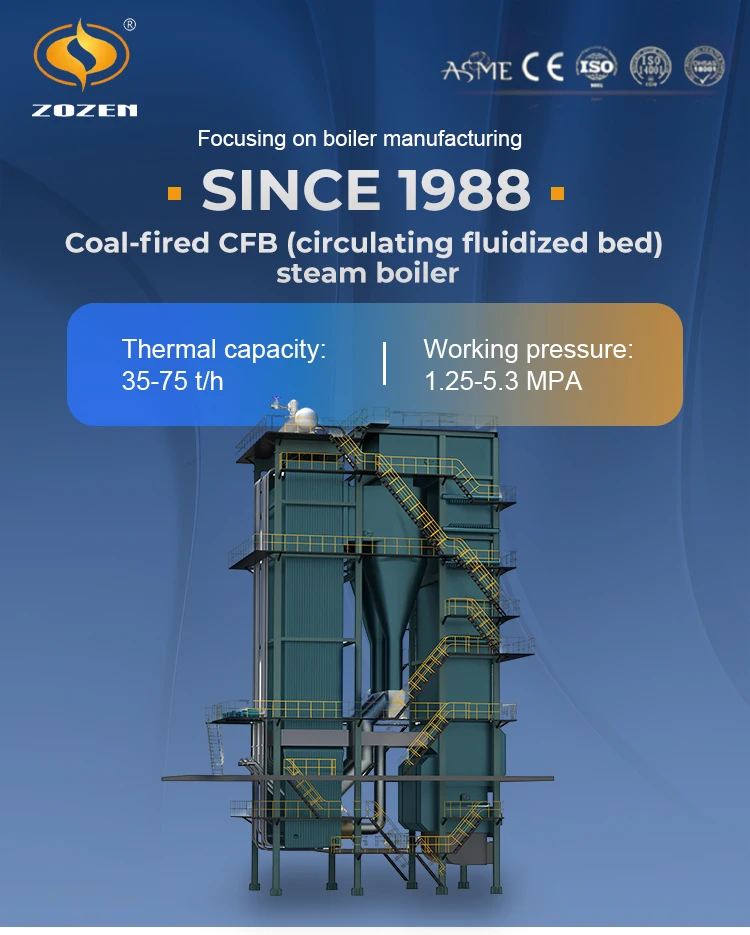 40 Ton Industrial Biomass Rock Refuse Coal Fired Steam Boiler For ...