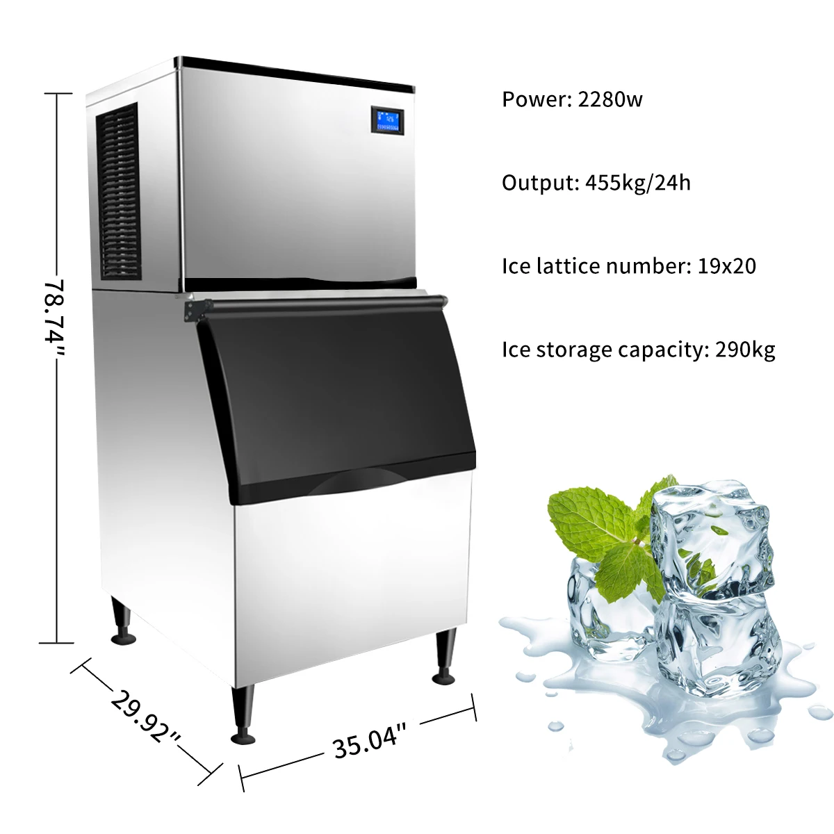 200kg 300kg 500kg High Output Commercial Ice Maker Making Machine Block Ice Machine Automatic ...