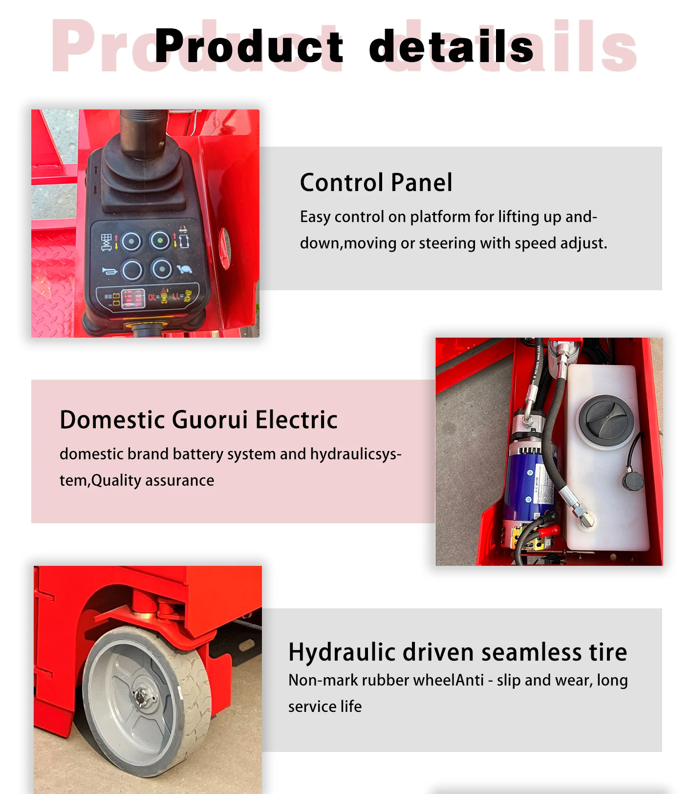 320kg 8000mm Self-propelled Electric Mobile Scissor Lifting Platform - Buy Electric Mobile ...