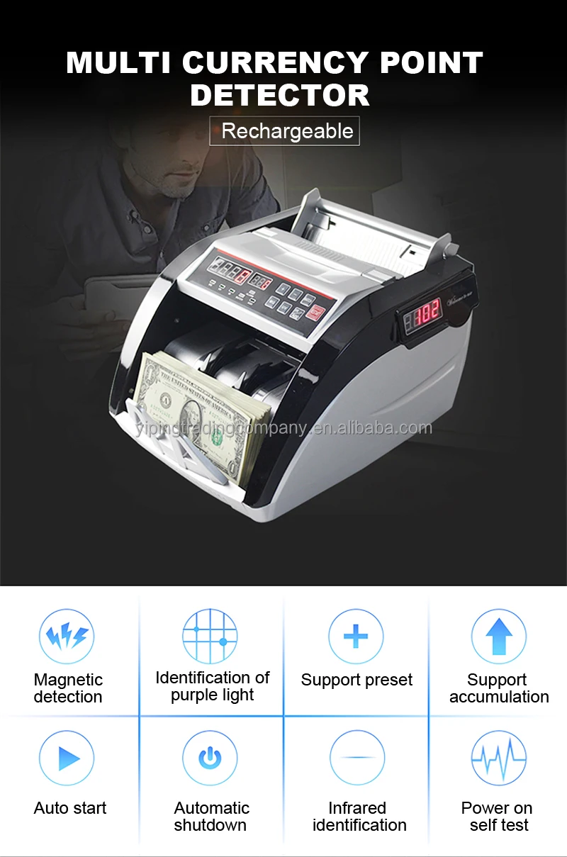 Bill Counter Using Battery Machine Portable Money Detector With Battery ...