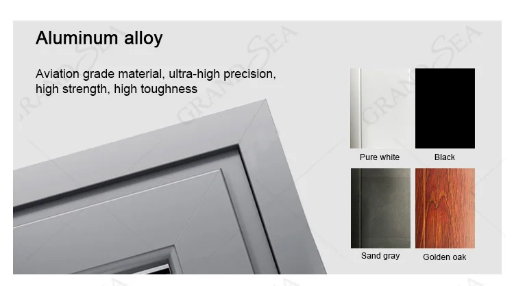 Exterior Thermal Break Heavy Duty Aluminium Glass Doors
