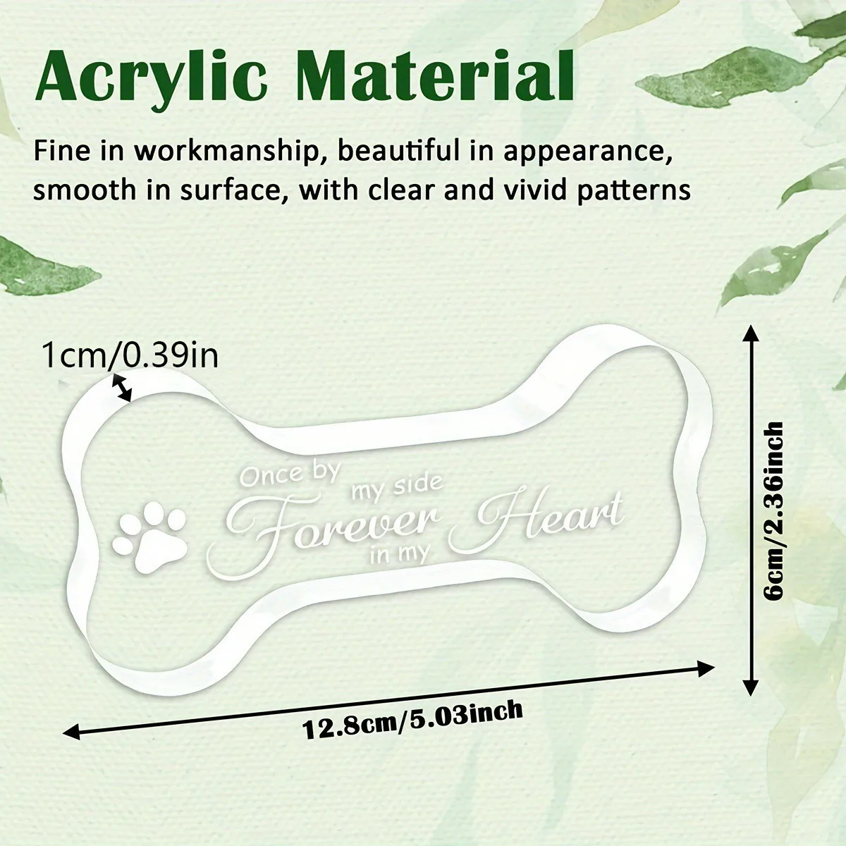 Custom Wholesale Clear Acrylic Dog Bone Shape Crafts