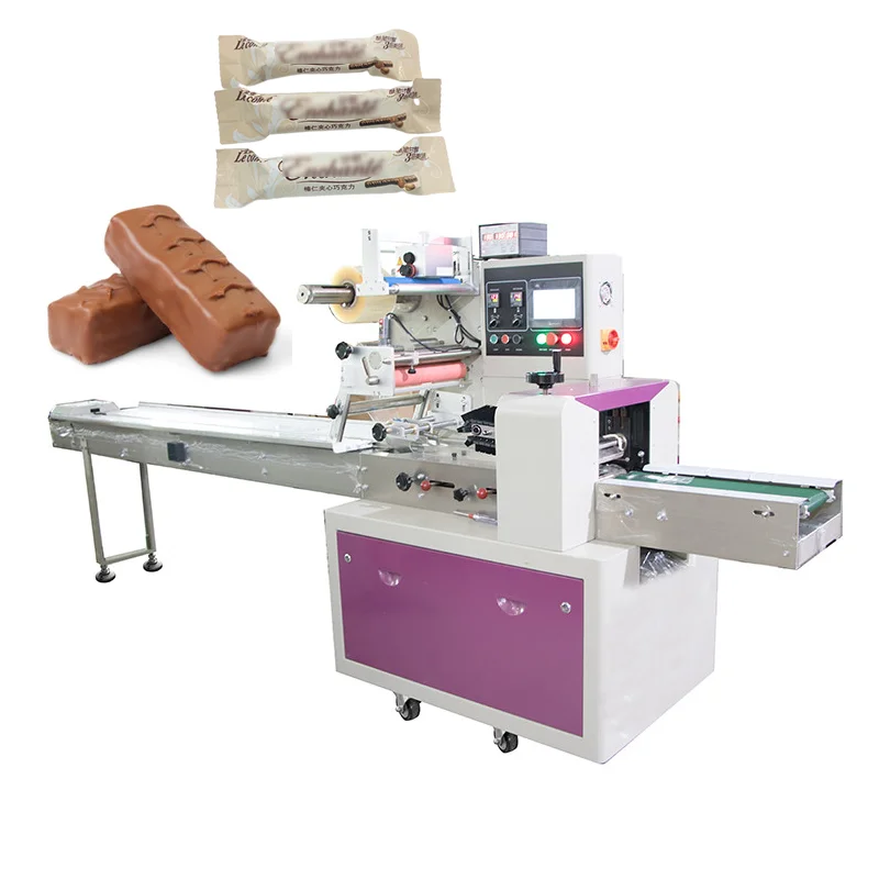 Automatic Horizontal small Chocolate bar wrapping machine with with ...