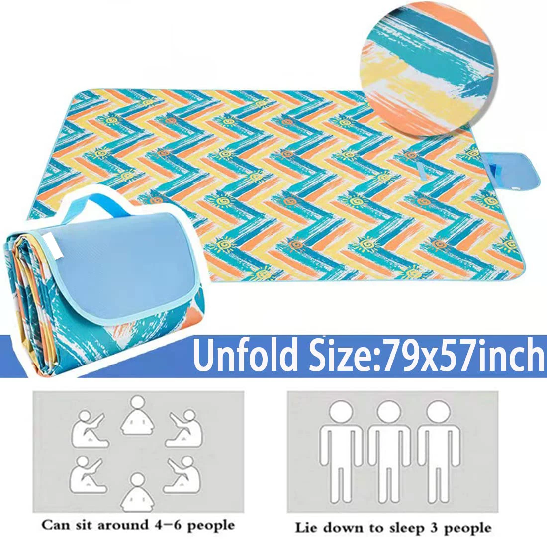 Custom Outdoor Beach Mats - Waterproof Picnic Blankets
