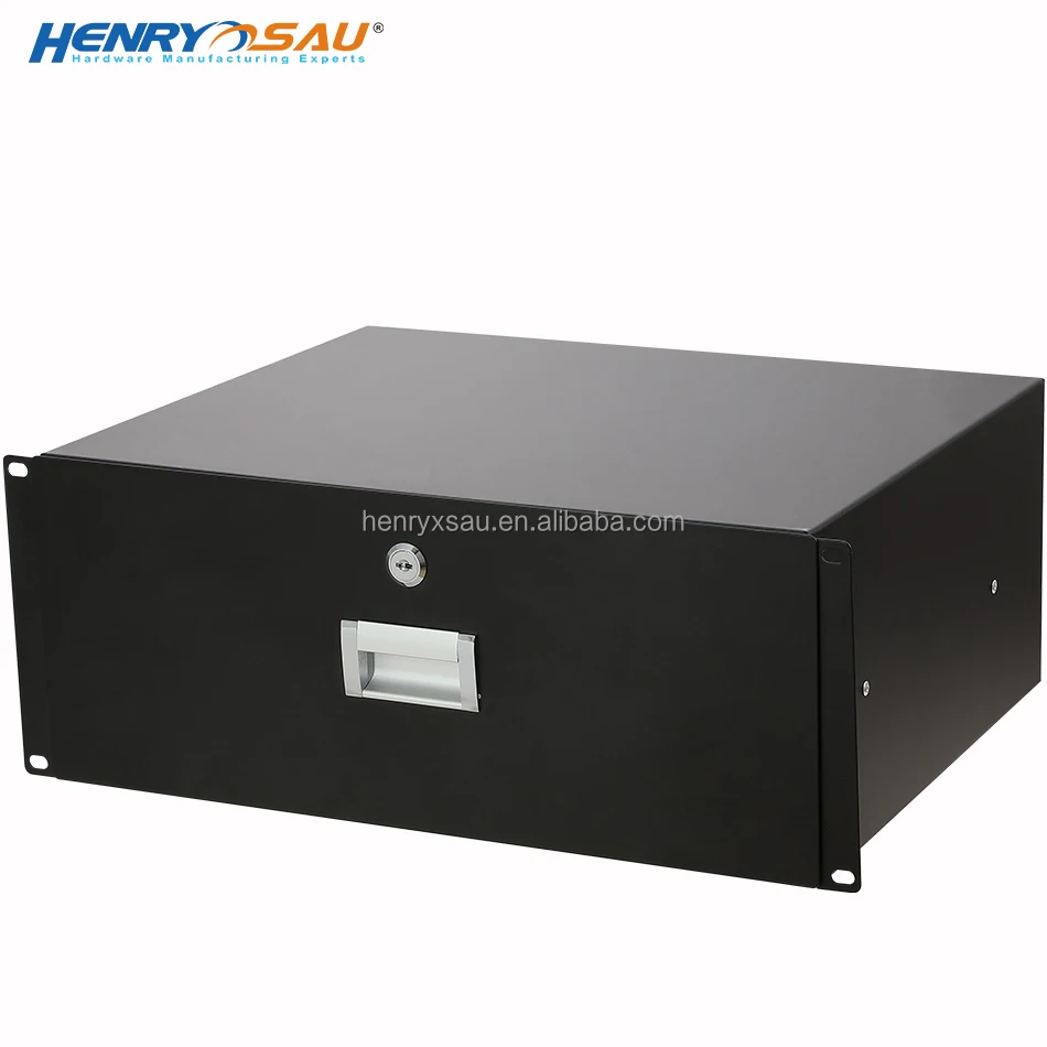 350mm Depth Network Rackmount Cctv Dvr Control Steel Drawer 4u Rack ...