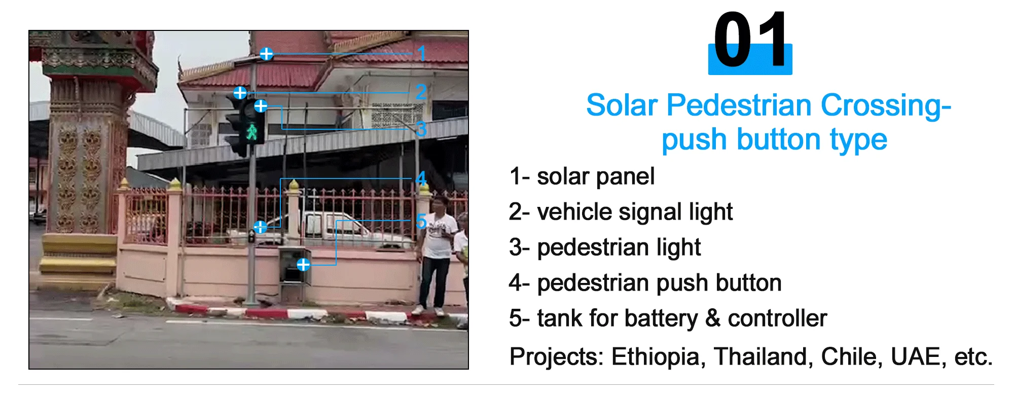 Outdoor Complete Solution Cloudy Days Continuously Working Solar Wireless Traffic Light Control ...