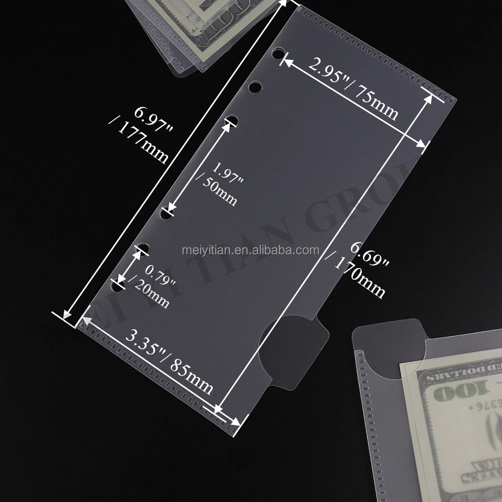 Cash Budget Envelope System Wallet - Side Open PP Envelopes