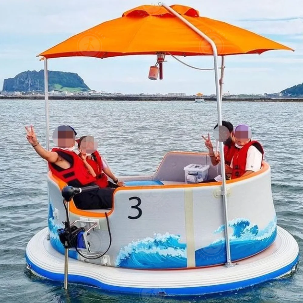 Wholesale Inflatable Electric Barbecue Boat BBQ Donut Boat